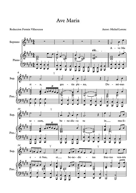 Ave Maria ave maria - Partitions - Cantorion, partitions gratuites et ...